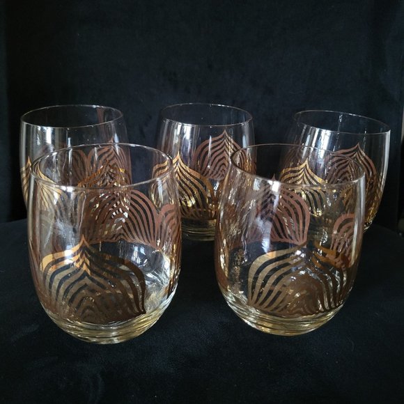 Georges Briard | Dining | Set Of 5 Vintage Georges Briard Gold Arches ...